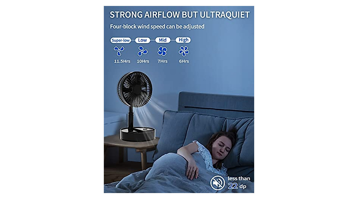 Portable Oscillating Fan with Remote Control for Home