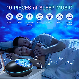 Mubarek Galaxy Projector 2.0 Upgraded, 33 Lighting Modes & Dimmable Galaxy Lights for Bedroom+Remote, 10 Built-in White Noise Galaxy Light Projector+Bluetooth Spearker, Galaxy Projector for Bedroom