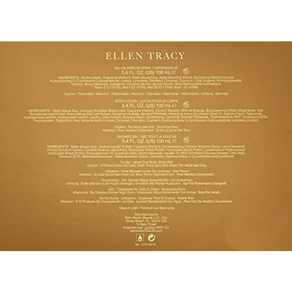 Ellen Tracy Gift Set Perfume for Women, 3 Count