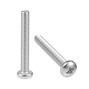 uxcell M8x60mm Machine Screws Pan Phillips Cross Head Screw 304 Stainless Steel Fasteners Bolts 8Pcs