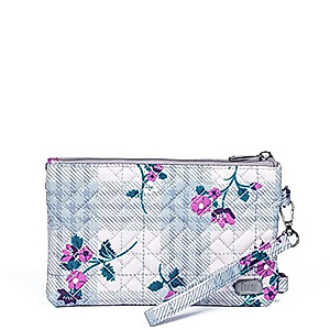 Lug Peekaboo Pouch, Plaid Floral Pearl