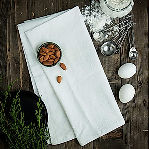 Candy Cottons Flour Sack Kitchen Dish Towels Cloth|Blank Dish Tea Towel Embroidery Printing DIY Crafts|Diaper Cloths for Babies|Absorbent Breathable Baking Bread Linen Cover 12 Pk, 27x27 Inch |White