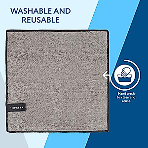 4 Pack Magnetic Cleaning Cloth Dry Erasers For White Boards - Extra Strong Magnet - Compatible with all Whiteboards - Ideal For Classroom, Home and Office Use - Reusable and Washable - 10'' X 10''