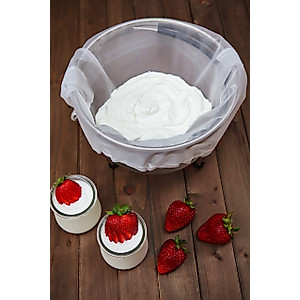 2-Pack Greek Yogurt Maker Strainer Pouch Bag, 16-in x 9-in Multi-Purpose Reusable Fine Mesh Nut Milk Bag, Cold Brew Coffee Filter Bags, Cheese Cloth for Straining, Compatible Instant Pot Accessories