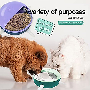 Pethumor Puppy Feeders for Multiple Puppies,4 Teats Feeder for Nursing Milk Feeder Puppy Kitten Nursing Station,180 ml Silicone Baby Pet Bubble Milk Bowl Feeder with Nipples