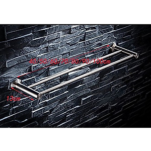 -Shelf Balcony Bathroom Towel Rail,Towel Rack Bathroom Towel Bar Double,Towel Rack,Bathroom Shelf,Sweat Towel Holder/40Cm