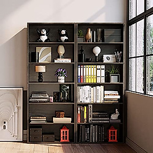 IRONCK Bookshelves and Bookcases Floor Standing 6 Tier Display Storage Shelves 70in Tall Bookcase Home Decor Furniture for Home Office, Living Room, Bed Room