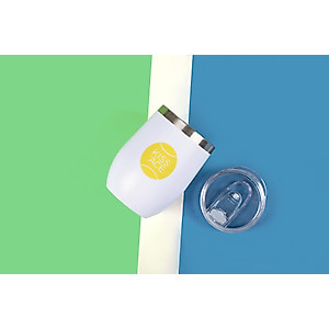 Tennis Wine Tumbler | Funny Tennis Gift | 12 oz Insulated Stainless Steel Wine Glass for Tennis Players