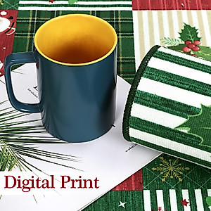 RUGSREAL Christmas Rug 4x6 Washable Bedroom Rug Holiday Decor Non Slip Throw Rug Soft Carpet Stain Resistant Accent Rug Holiday Decoration for Home Decor, Red/Green