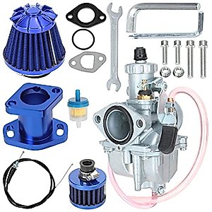 YOXUFA VM22 Mikuni Non Hemi Predator 212cc Racing Carburetor Carb Air Filter Kit for Coleman CT200U CT200U-EX BT200X Baja Warrior MB200 GX200 196cc 200cc Engine Mini Bike Go Kart High Performance Part