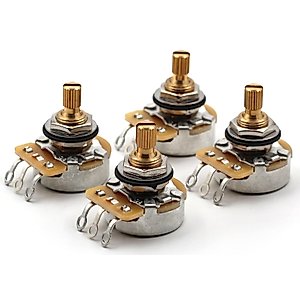 CTS TAOT CUSTOM 525K SHORT Split Shaft Audio Taper Potentiometers - 500K - Set of 4 (4X)