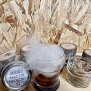 Smoke Hatter Hickory Wood Chips for Cocktail Smokers, Charcuterie Boards Domes | Premium 4oz Jar Refill |