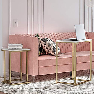 CosmoLiving Cosmopolitan Camila Laptop Desk, White Nesting Tables