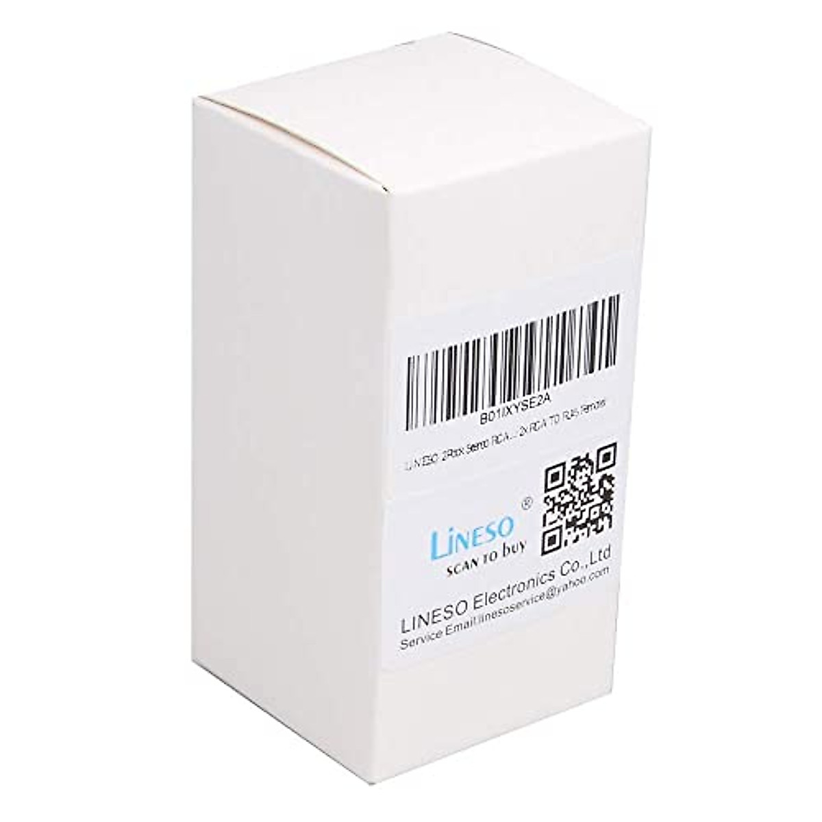 LINESO 2Pack Stereo RCA to Stereo RCA Audio Extender Over Cat5 (2X RCA to RJ45 Female)