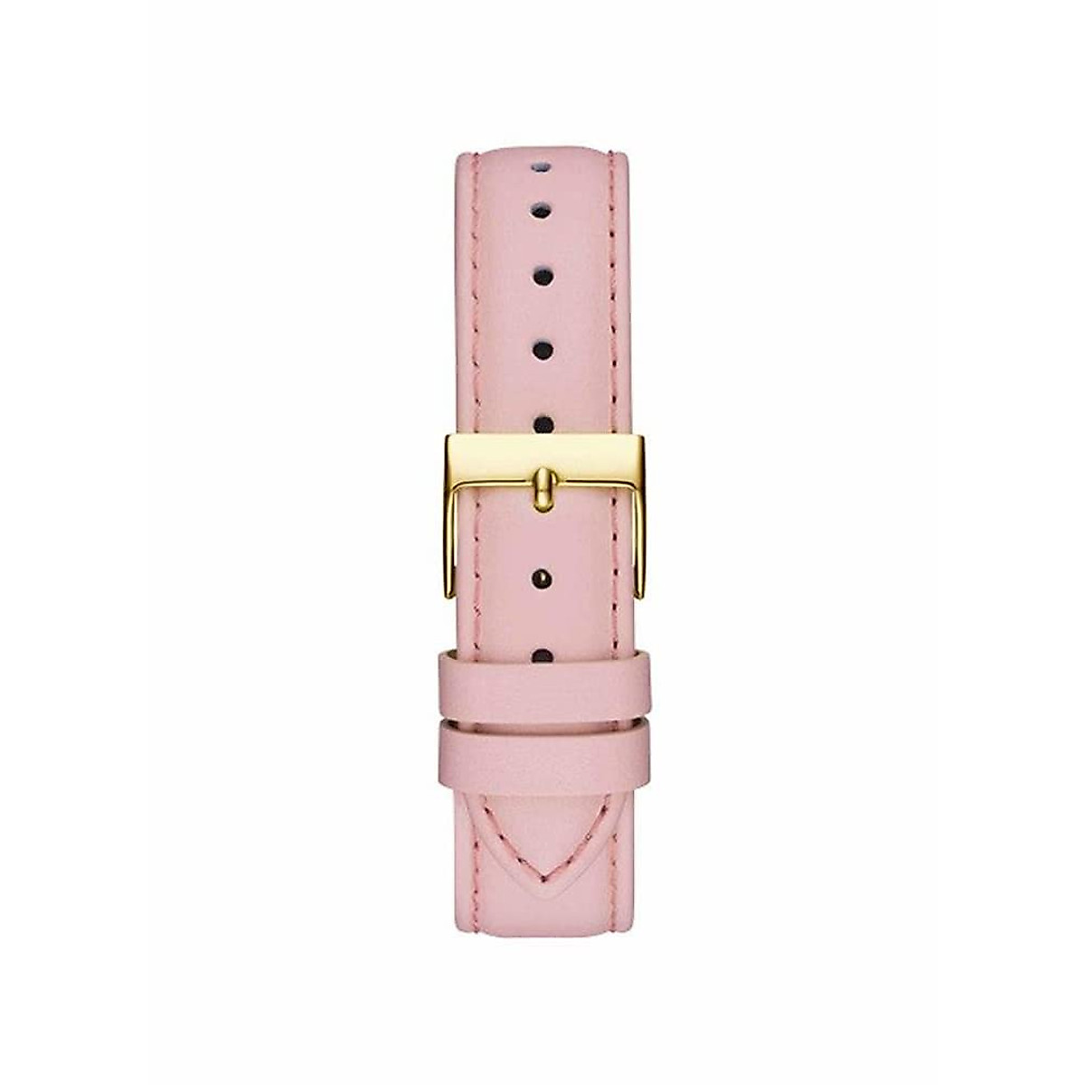 GUESS Ladies Trend Crystal 32mm Watch – Gold-Tone Stainless Steel Case Pink Dial & Pink Genuine Leather Strap