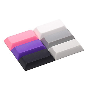 DSA Profile Blank PBT Keycaps 1.25U 1.5U 2U Key Caps Switch for Cherry MX RGB Gaming Mechanical Keyboard DIY Replace (2u2pcs,Black)