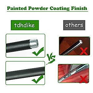 Shepherd Hook Plant Hangers Outdoor (76 inch) with 5 Prong Base, 2 Pack Adjustable Shepherd Hooks for Outdoor Garden Decor Hanging Bird Feeder Pole Plants Holders, Matte Black