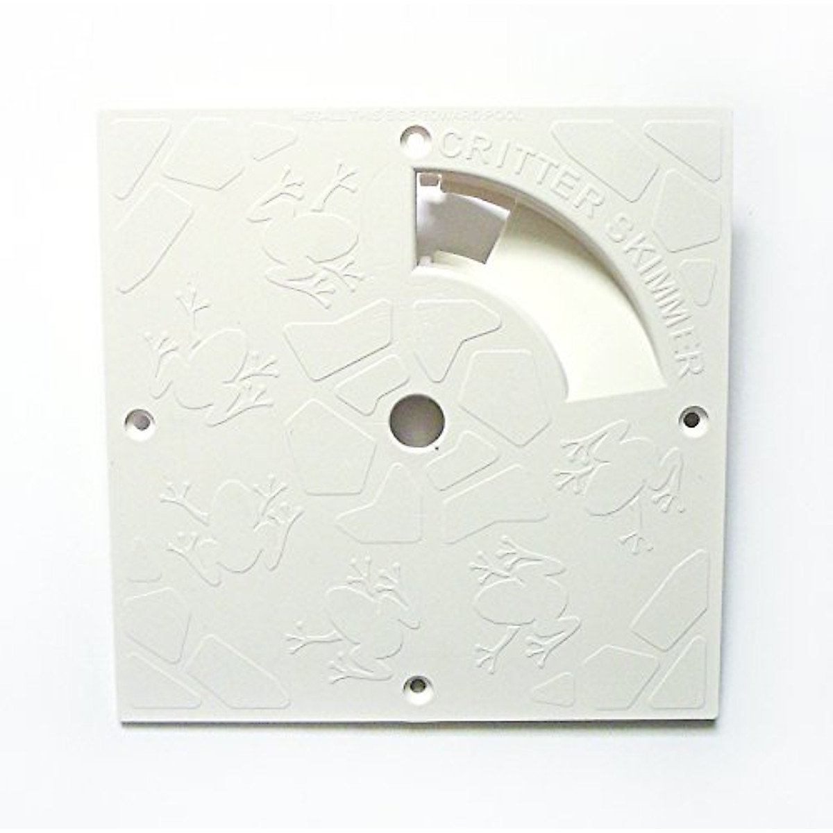 Critter Skimmer 10-Inch Square Pool Skimmer Cover, White