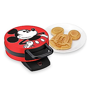 Disney DCM-12 Mickey Mouse Waffle Maker, Red 6 Inch