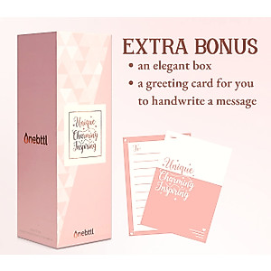 Onebttl Unique Flight Attendant Gifts for Women, Female Cabin Crew Members - Birthday, Holiday, Christmas gifts for Flight Attendant - 20 oz SS304 Rose Gold Stainless Steel Tumbler with Lid and Straw