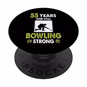 Lawn Bowls 55th Birthday Idea For Men & Funny Lawn Bowling PopSockets Swappable PopGrip