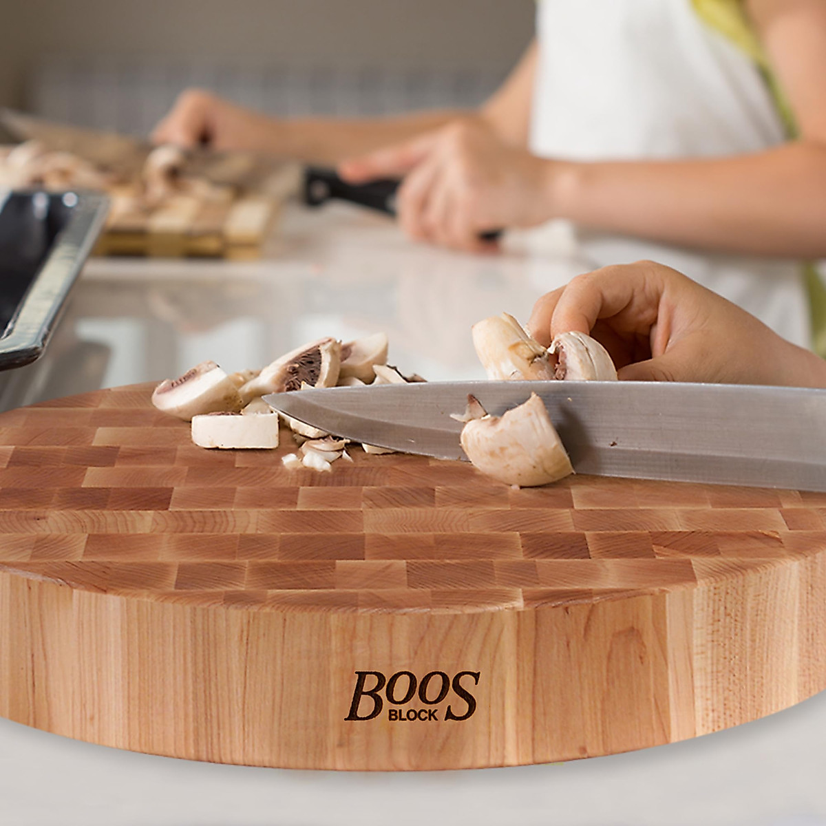 John Boos Block CCB183-R Classic Collection Maple Wood End Grain Round Chopping Block, 18 Inches Round x 3 Inches