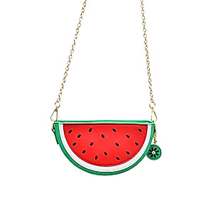 Freie Liebe New Cute Watermelon Lemon Shaped Crossbody Clutch Purse Bag Fruit Style Purse Mini Shoulder Bag