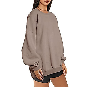 EFAN Sweatshirts Hoodies for Women Oversized Sweaters Fall Outfits Clothes 2023 Crew Neck Pullover Tops Loose Comfy Winter Fashion