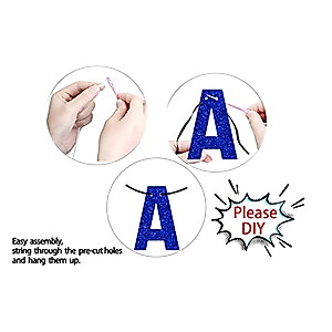 Class of 2023 Banner Blue & Black Glitter, Graduation Baner, Congrats Grad 2023 Banner, Congratulations Graduate 2023 Banner, Graduation Cap Decorations, 2023 Graduation Party Decorations