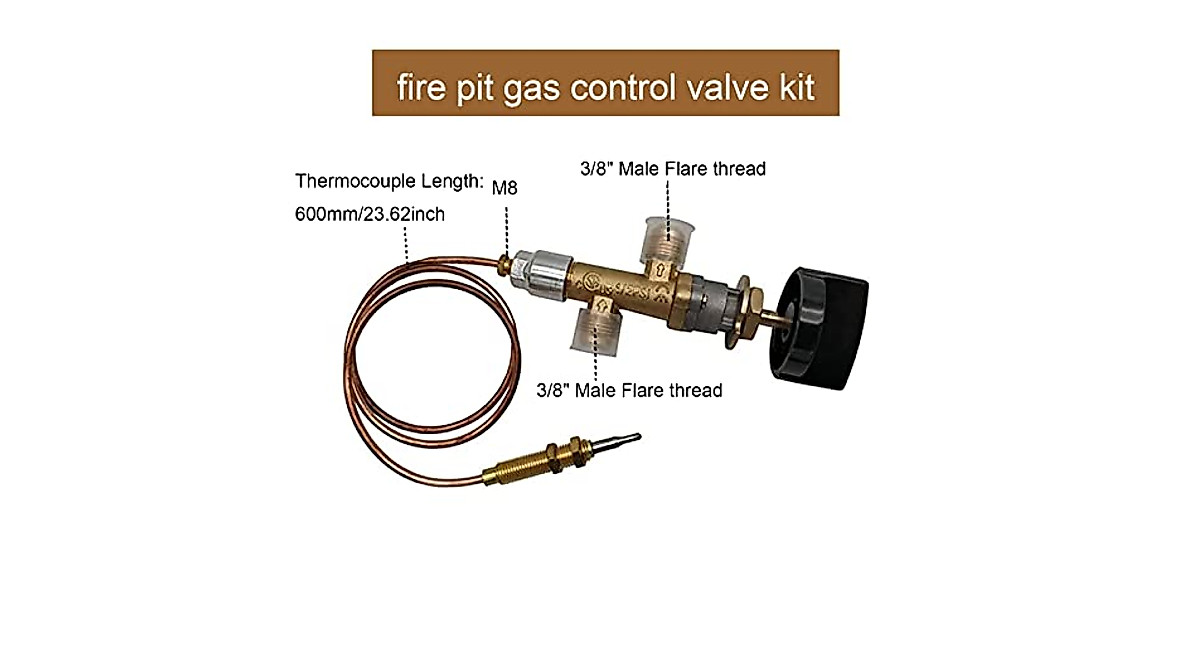 P1TOOLS Low Pressure LPG Propane Gas Fireplace Fire Pit Flame Failure ...