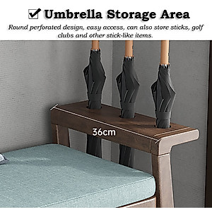 WYBB Ottoman Foot Stool Industrial Storage Ottoman Bench, Key Umbrella Slippers Sports Shoes Storage Change Shoes Stool, Stable Waterproof Footstools with Memory Foam