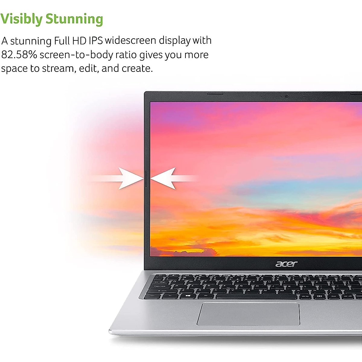 Acer Aspire 5 Laptop, 15.6" Full HD Display, 11th Gen Intel Core i3-1115G4 Processor, 4GB DDR4, 128GB NVMe SSD, WiFi 6, Windows 11 Home (S Mode)