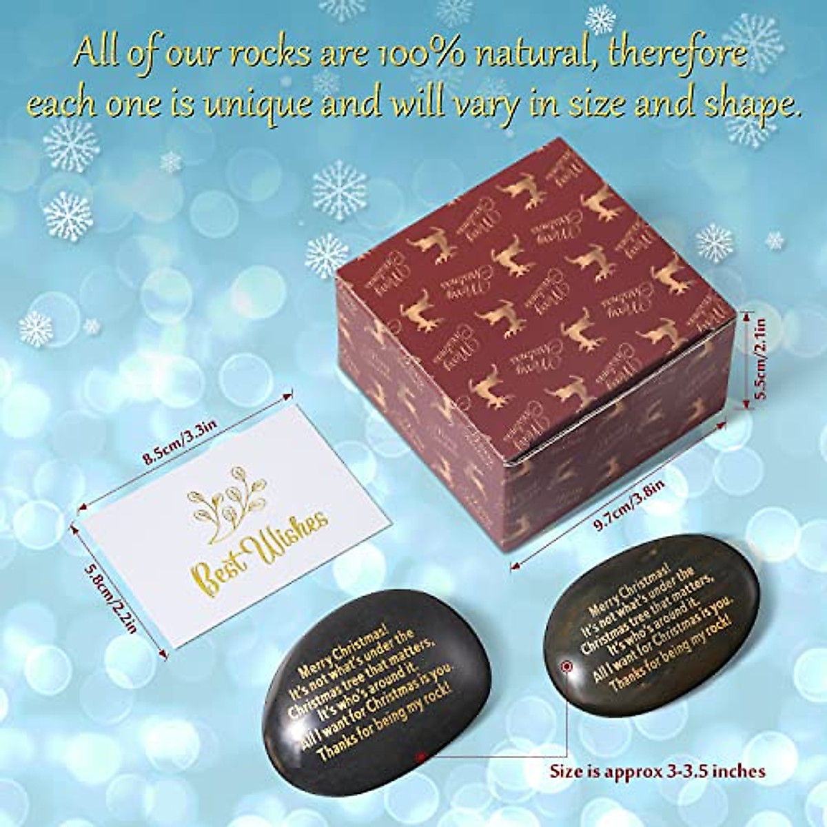 Stocking Stuffers, Stocking Stuffers for Men, Women, Christmas Stocking Stuffers, Stocking Stuffers in Your Sock, Ideas, Engraved Rock with Christmas Blessing.