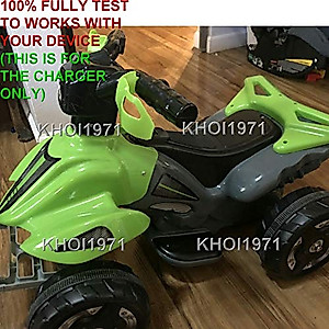 KHOI1971 Wall Charger AC Adapter Compatible with Kalee 6V-Volt ATV Quad Ride on Green Black-Trim-SEAT KL-40050C Walmart Target Toy R US