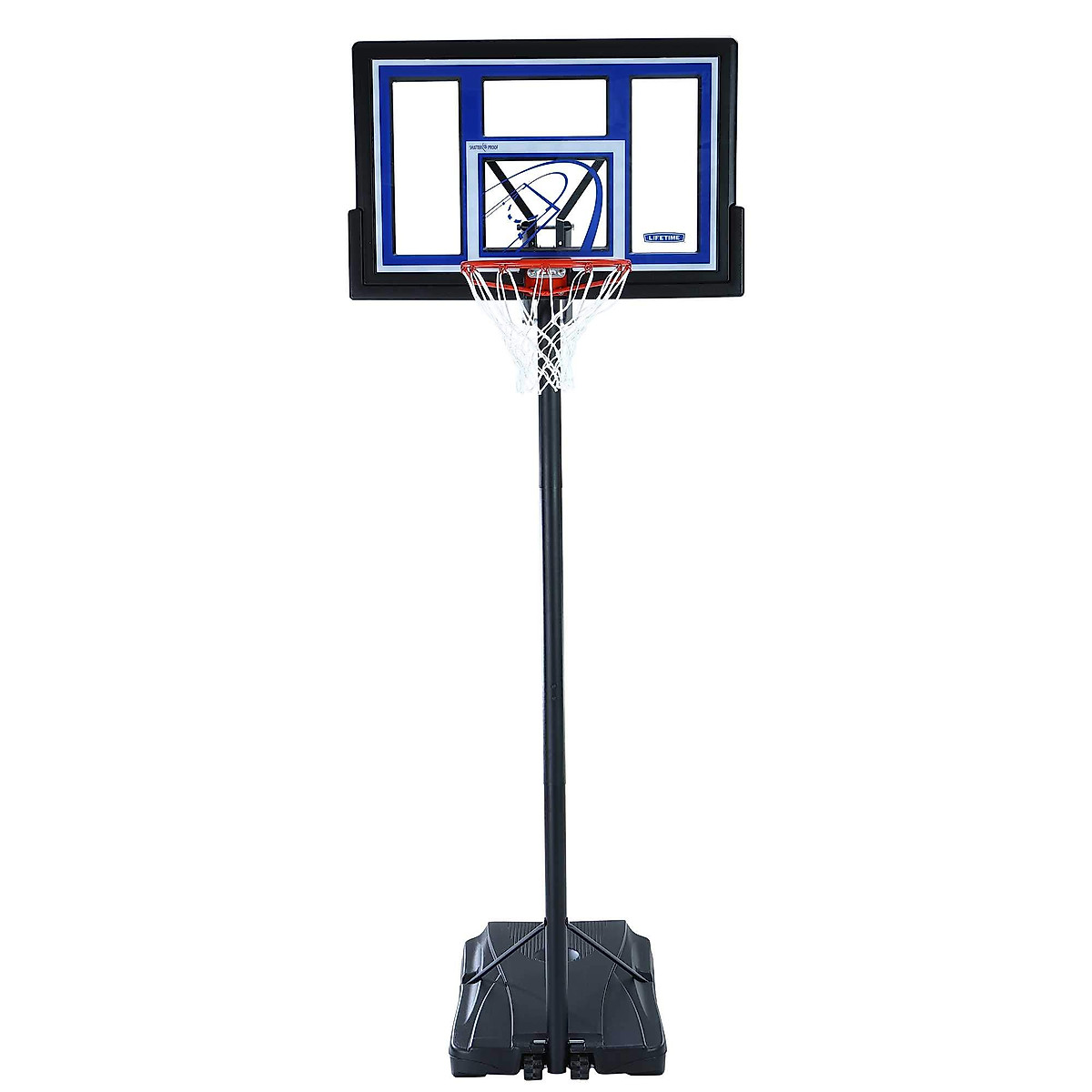 Lifetime 1479 Courtside Height-Adjustable Portable Basketball System with 48-Inch Shatter Guard Fusion Backboard