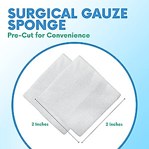 HEALQU Gauze Pads, 2"x2" Pack of 200, 8 Ply - Non-Sterile Woven Surgical Sponges for Wound Dressing, Debridement, Cleaning, Prepping - Medical Gauze Sponges,