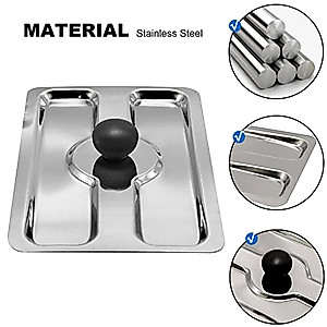 UOIENRT Toaster Dust Cover, Stainless Toaster Appliance Top Cover, Steel Electric Bread Maker Upper Cover for Bread Machine