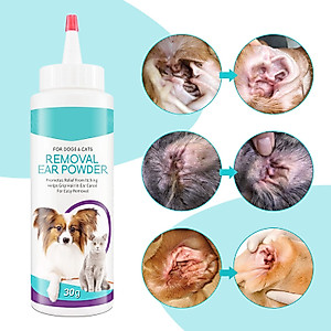 ALIVO Dog Ear Cleaner, Ear Cleaning Powder for Dogs & Cats Ear Infection, Pet Ear Powder Supports Dog Ear Infection Relief, Soothes Itchy Ears & Relieve Scratching, Dog Ear Care Cleaning Powder - 30g
