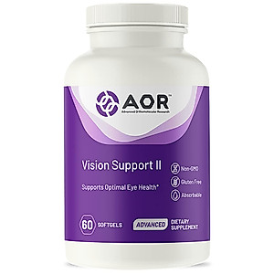 AOR, Vision Support II, Natural Supplement to Support Eye Health, with Lutein and Zeaxanthin, Gluten Free, 60 Softgels (30 Servings)