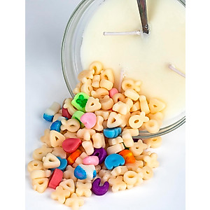 Funny Cereal Candle Bowl, Vanilla Scented Soy Candles with Metal Spoon, Cute Candles Gifts, Cool Candles Gifts