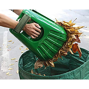 Gardzen Large Leaf Scoop Hand Rakes, Debris and Yard Waste Removal, Comes with 72 Gallon Garden Bag, Work Gloves, Protective Pads
