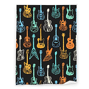 Guitar Soft Throw Blanket All Season Microplush Warm Blankets Lightweight Tufted Fuzzy Flannel Fleece Throws Blanket for Bed Sofa Couch