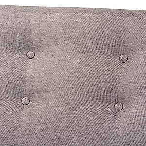 Baxton Studio Sofas, One Size, Light Grey/Walnut