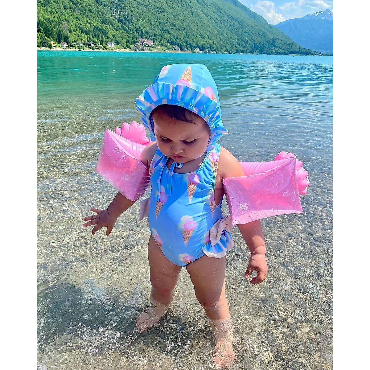 Toddler Baby Girls One Pieces Swimsuit Kids Cute Animal Leopard Printed Bathing Suits Beach Swimwear 2-6Y