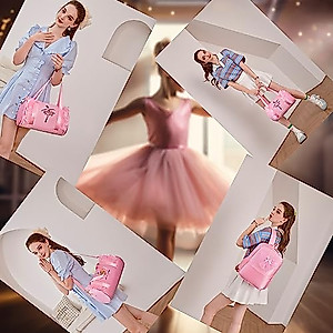 Dorlubel Cute Ballet Dance Bag Tutu Dress Bag with Key Chain for Girls (Pink of Swan)