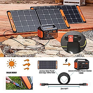 MJPOWER 10Ft Jackery Solar Extension Cable 14AWG Anderson Connector Plug DC Solar Panel Extension Cord Connect Jackery SolarSaga 100W/100X Solar Panel to Jackery Explorer 1000 Portable Power Station