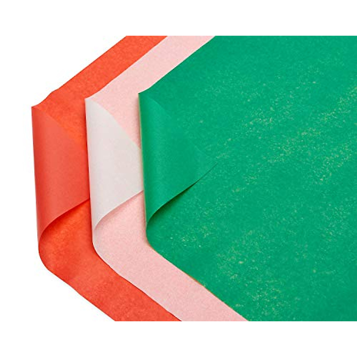 American Greetings Bulk Tissue Paper Pack (Red, Green, and White) for Birthdays, Weddings, Bridal Showers, Baby Showers and All Occasions (125-Sheets)
