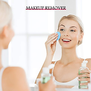 120 Pieces Compressed Facial Sponge for Estheticians Face Cleansing Sponge Makeup Removal Sponge Pad Exfoliating Spa Wash Round Face Sponge (Pink, Yellow, Blue)