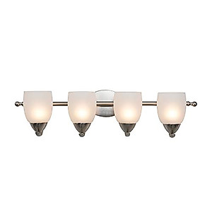 Yosemite Home Decor 1261-4V-BN 4 Light Vanity Light, Brushed Nickel