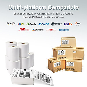 BEEPRT Direct Thermal Shipping Labels (Pack of 350 4x6 Roll Labels) Compatible with MUNBYN,JADNES, Rollo, Phomemo, IDPRT Label Printer, Commercial Grade